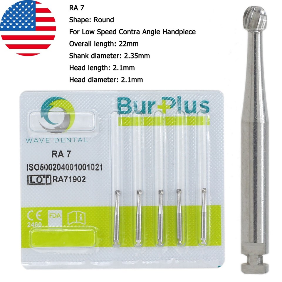 Wave Dental Carbide Burs Surgical Bur Latch 2.35mm RA SURG 2 4 6 8 ...