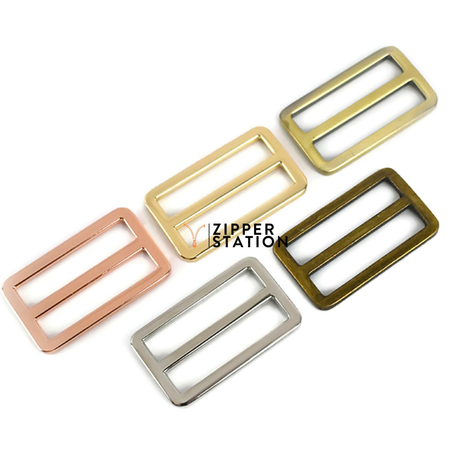 Solid Cast Tri Glides, 3 Bar Adjusters, Silver, Gold, Rose Gold 20mm ...