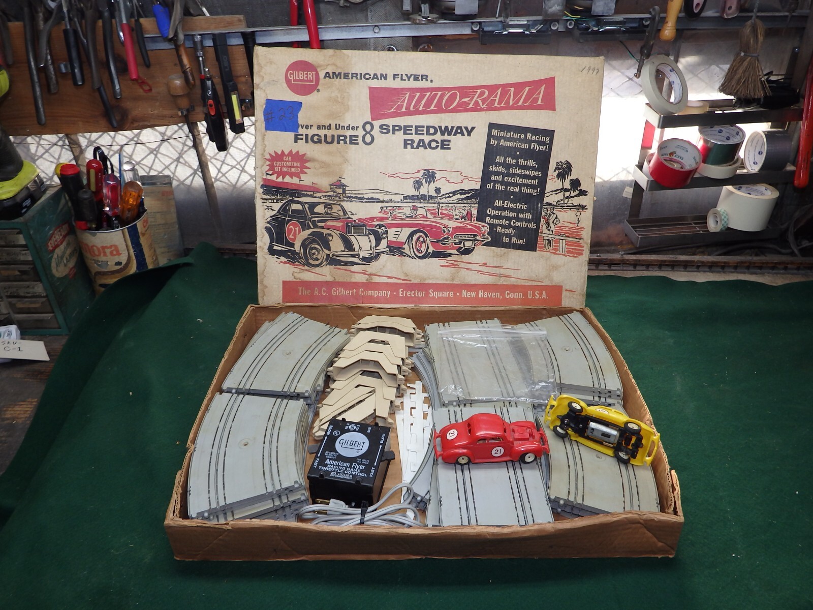 Vintage Gilbert American Flyer Elec. Stock Stock Car Race SOLD AS IS ...