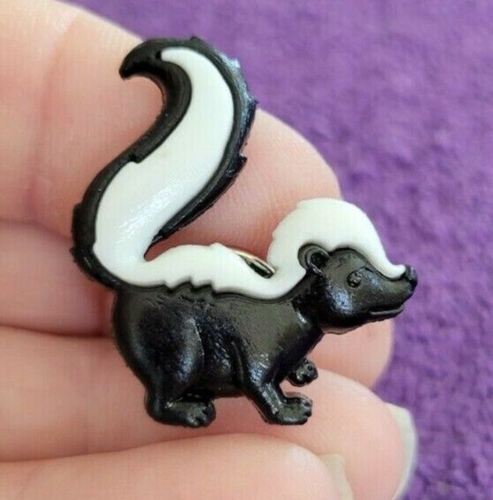 ^Forest Skunk Black & White Tie Tack Lapel Pin - Perfect Gift & Very ...