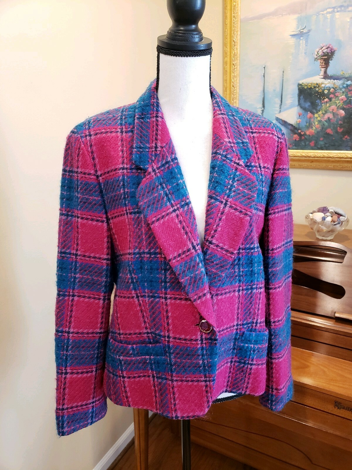 Pink tartan plaid jacket - Gem