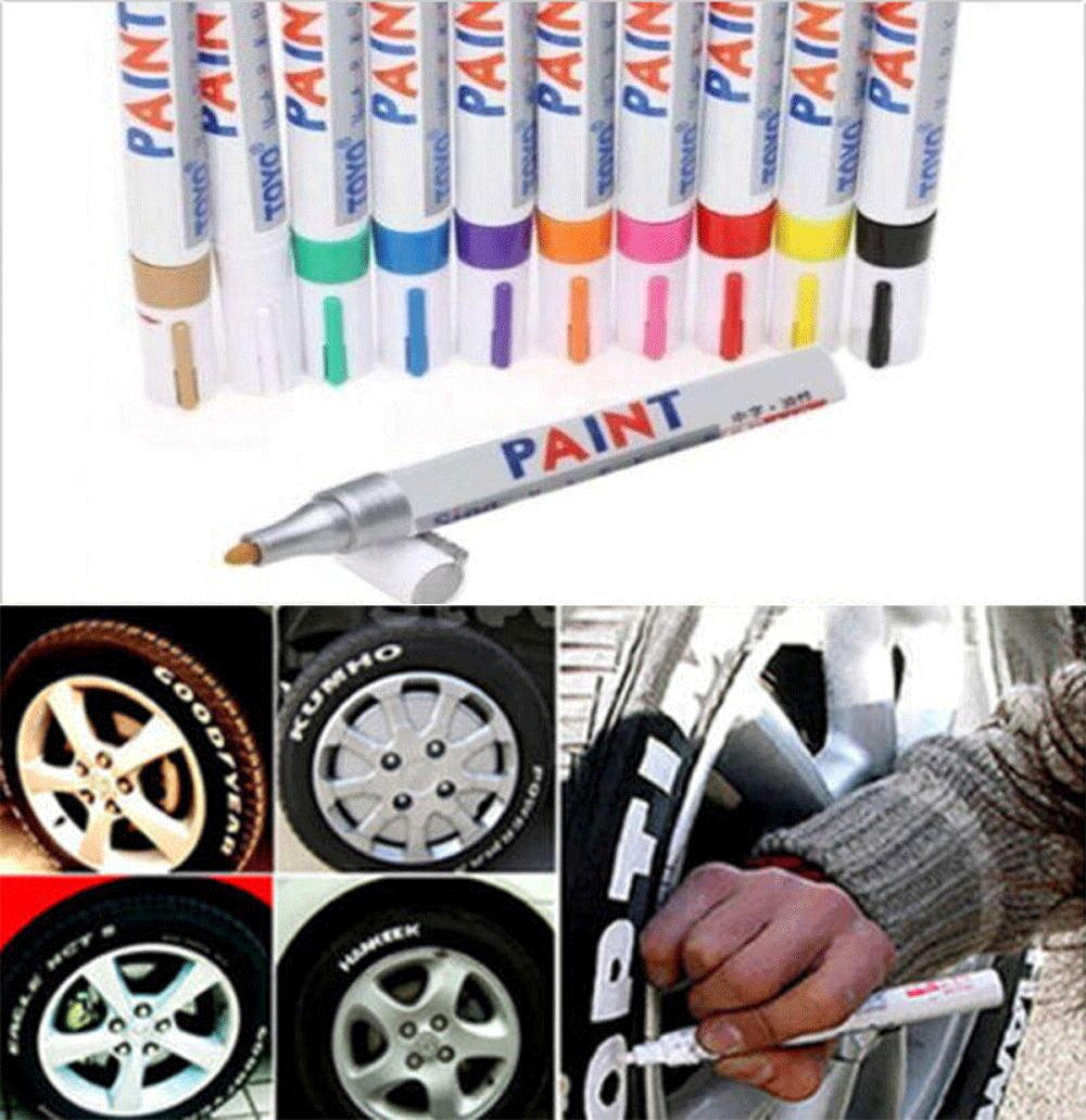 Tire Markers Tire Paint Marker Pen – Permanent Oil-Based White Paint ...