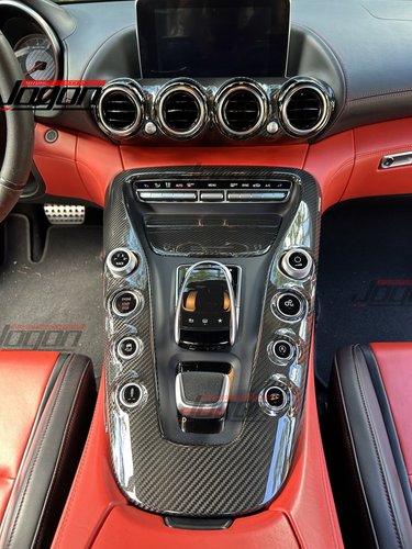 GT R Dry Carbon Console Interior Trim Kit For Mercedes Benz AMG GTR GTS ...
