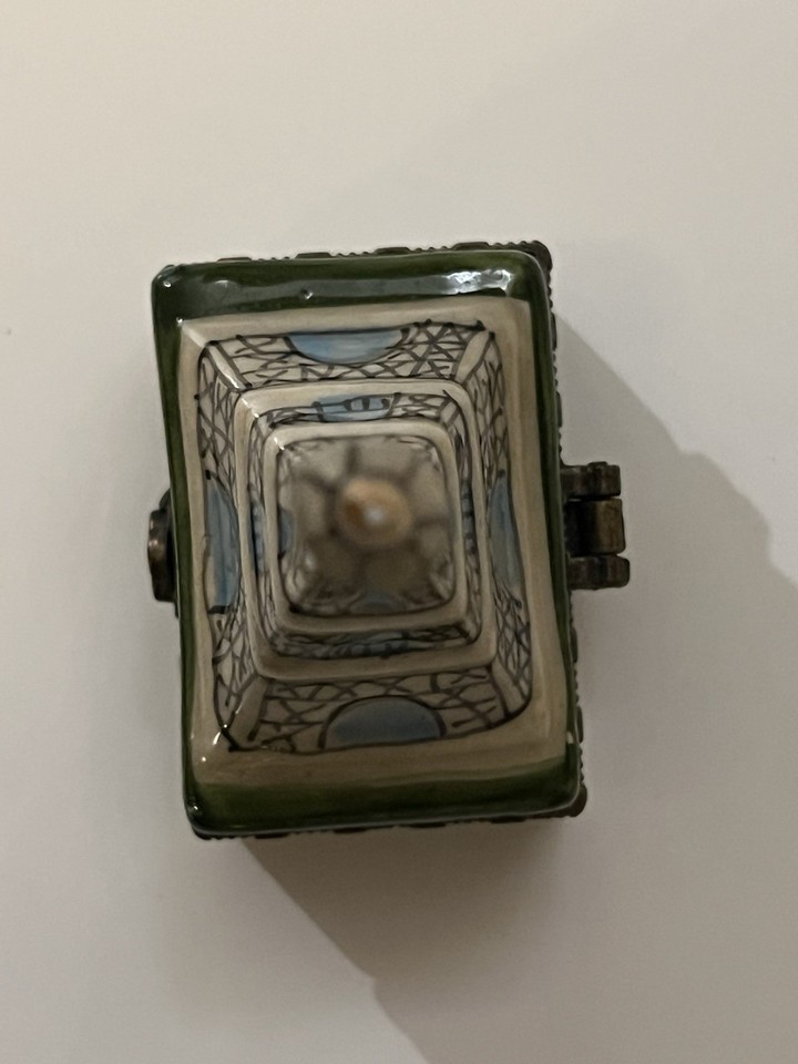 Vintage Limoges Eiffel Tower Paris Hand Painted Enamel Collectible Box ...