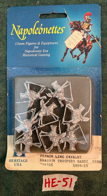 15mm Heritage Napoleonettes French Line Cavalry Dragoons Lot HE-51 | eBay