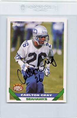 1993 Topps #152 Carlton Gray Seahawks Signed Auto *K7351 | eBay