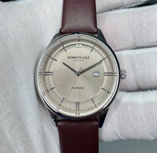 Kenneth Cole New York Diamond KC50881006 Men's Analog/Date Watch 43mm ...