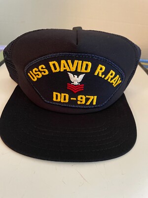 U S NAVY CAP "USS DAVID R RAY " DD 971 (E-6) | eBay