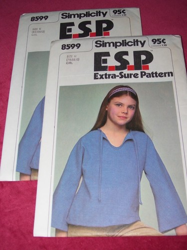 🌷1978 UNCIRCULATED SIMPLICITY 8599-GIRLS BELL SLEEVE PULLOVER TOP ...