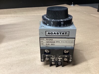 Agastat 7012AD Time Delay Relay Timing Coil 5-50 Seconds #110G107PR7*CO ...