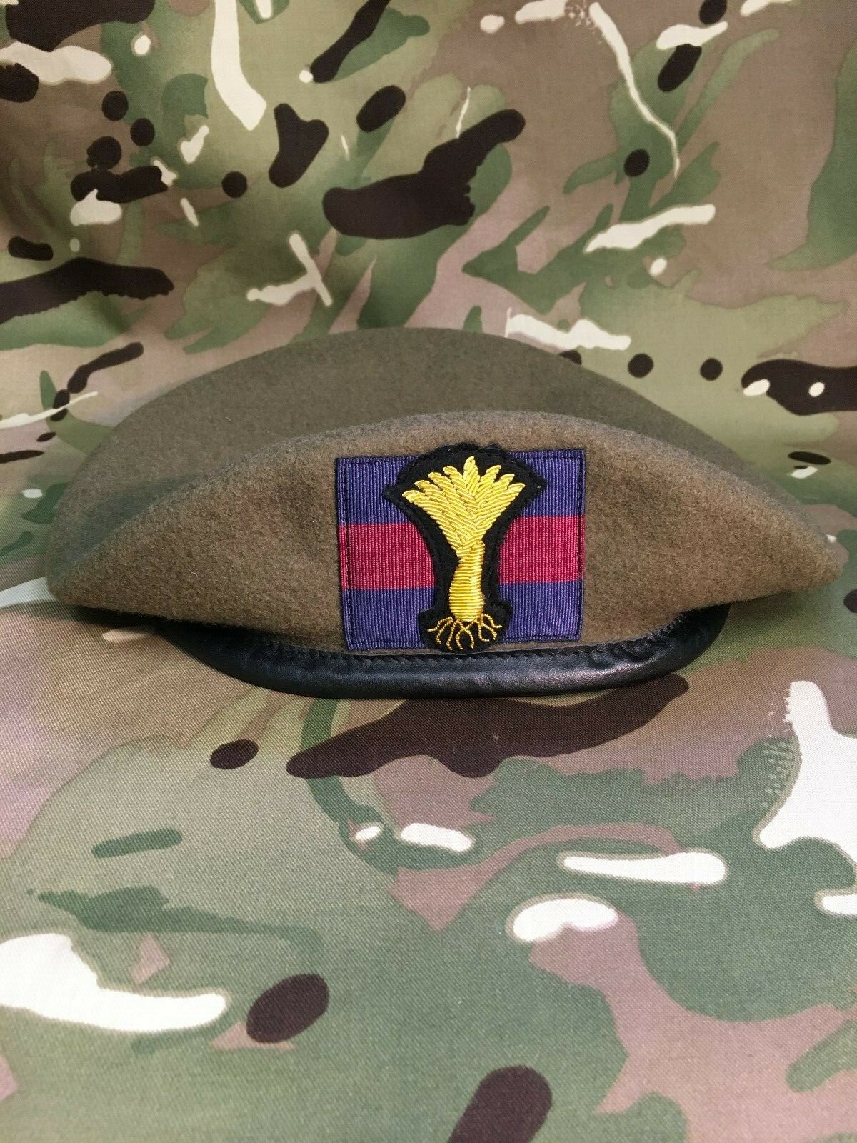 Quality Welsh Guards Officers Beret & Guards Bullion Badge + Guards ...