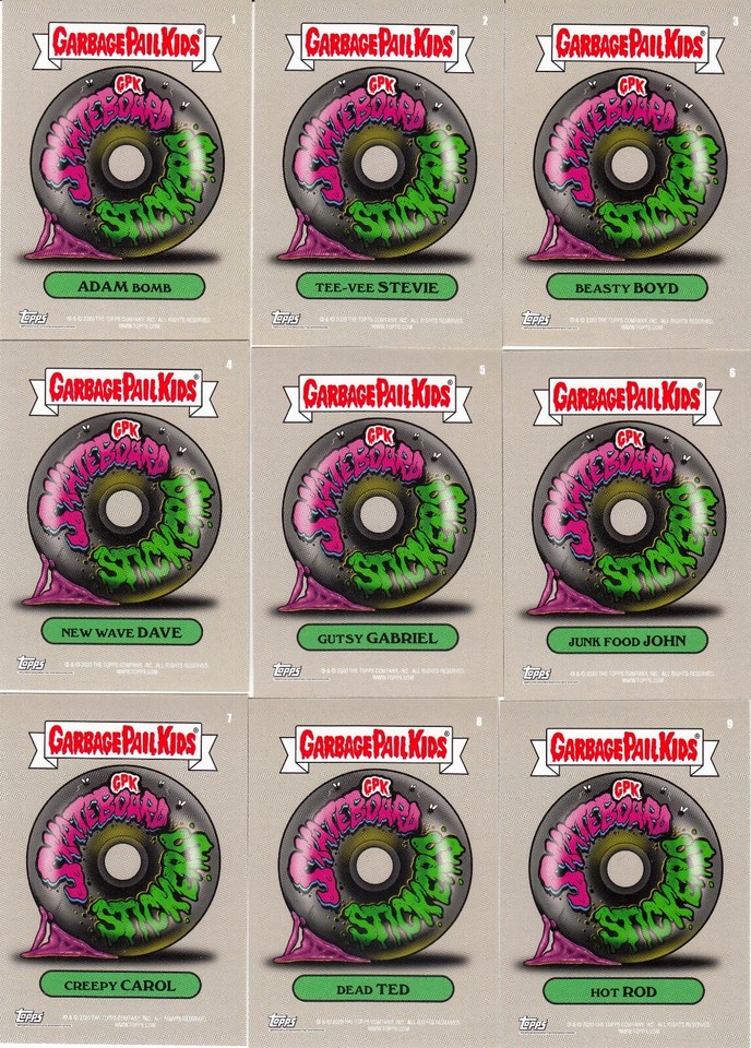 Garbage Pail Kids 1st Series Skateboard Stickers Autographed set Rory ...
