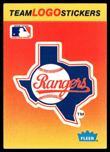 1991 Fleer Team Logo Stickers #NNO Texas Rangers | eBay