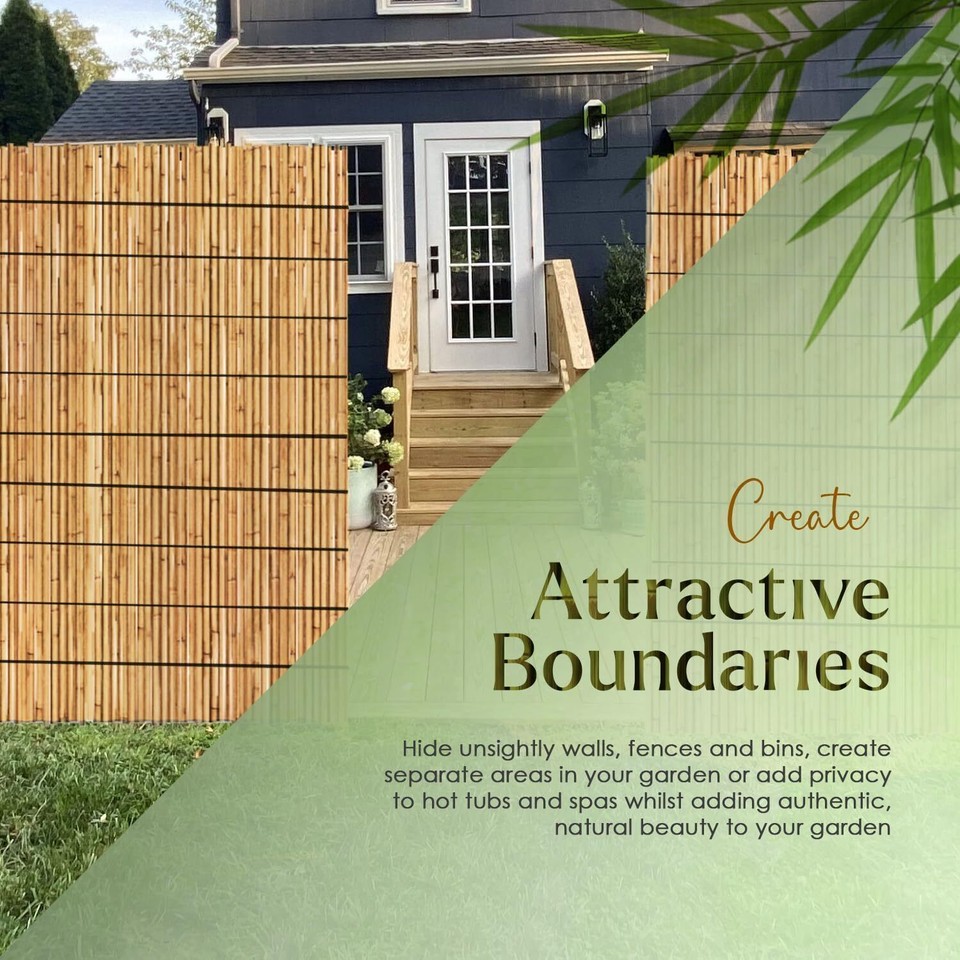 Natural Reed Fence Natural Bamboo Garden Peeled Reed Fence Privacy ...