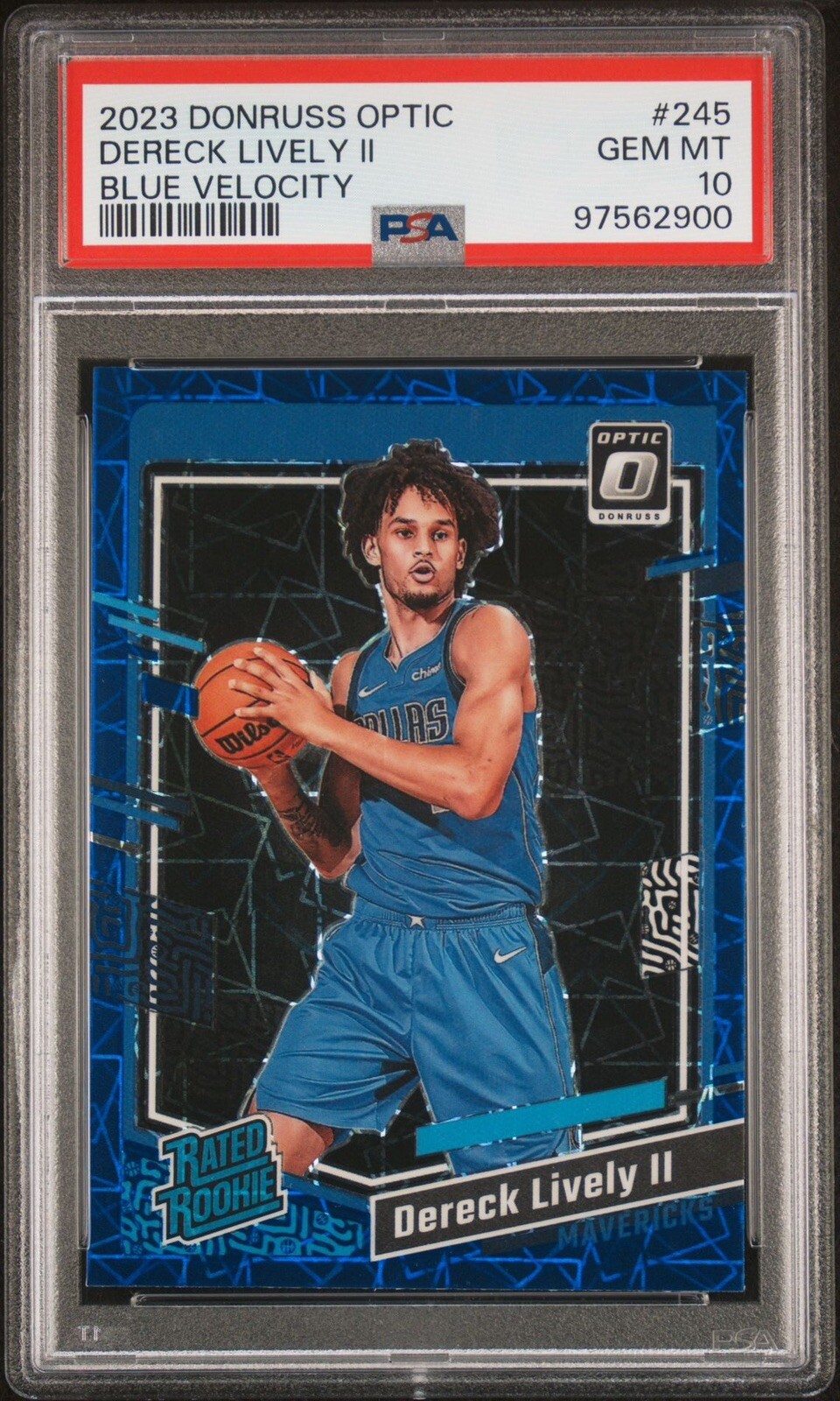 2023 Panini Donruss Optic Derek Lively Blue Velocity Rated Rookie PSA ...