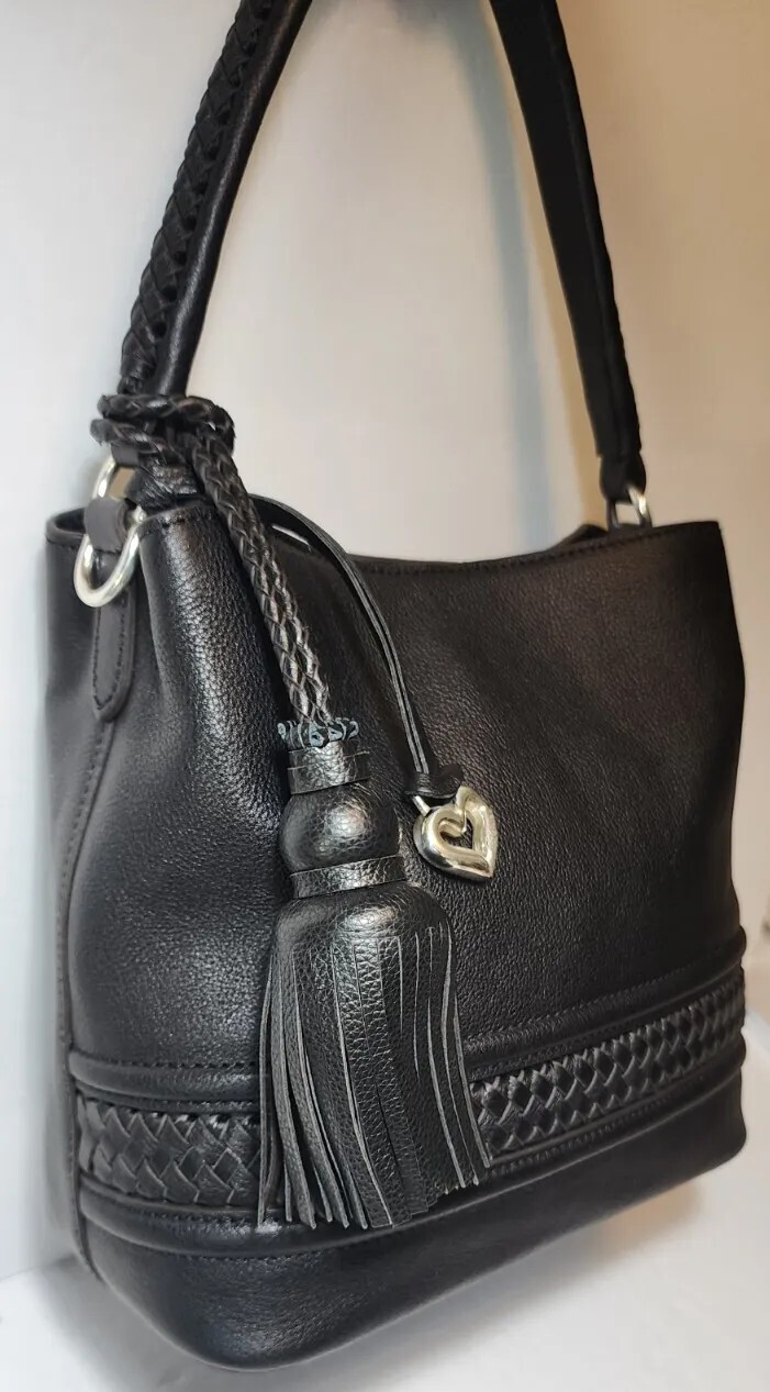 BRIGHTON FERRARA COLLECTION CALDERA TASSELED BUCKET HANDBAG,CROSSBODY ...