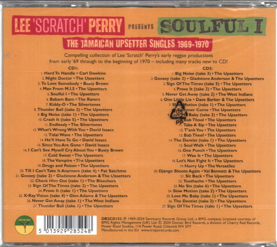 Lee 'scratch' Perry Presents Soulful I: the Jamaican Upsetter Singles ...