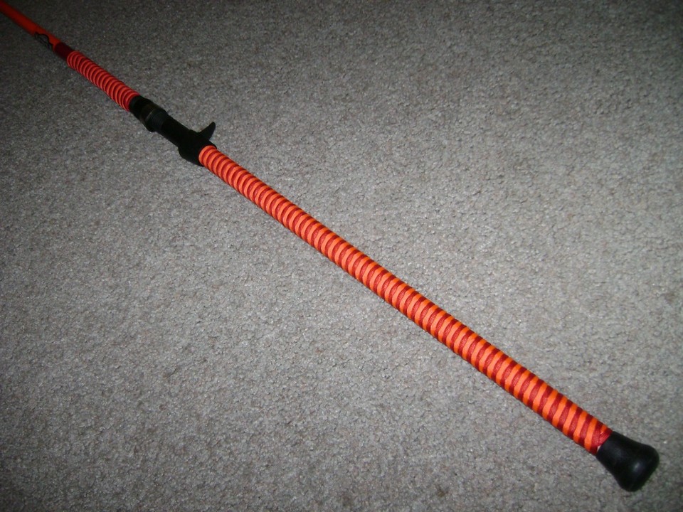 ORANGE GLOW ROD MEAT HUNTER FLEX 10' HEAVY Casting -USA MADE! - BIG ...