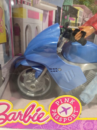 RARE NRFB Barbie Pink Passport Ken Doll with Motorcycle | eBay
