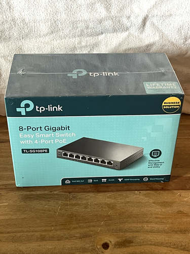 TP-LINK TL-SG108PE 8-Port Gigabit Ethernet Easy Smart Switch with 4 PoE ...