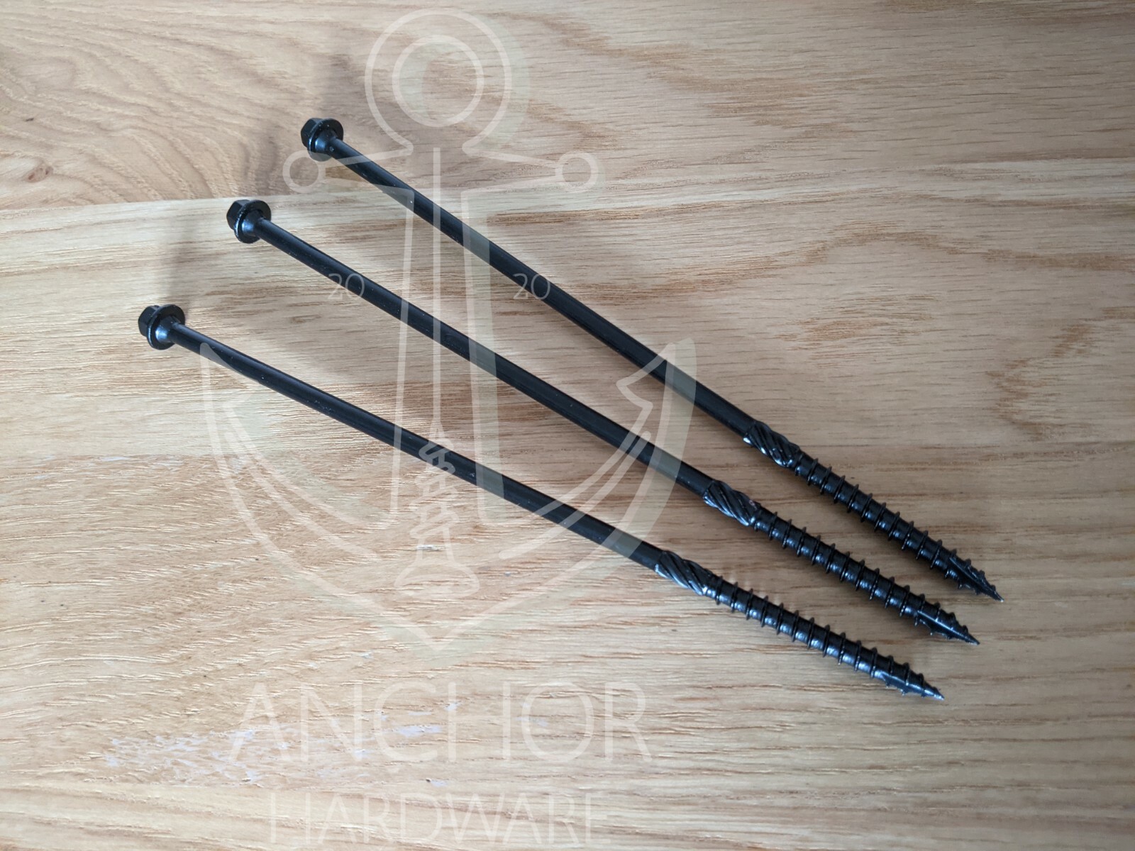 250mm Black Hexagon Head Landscape Sleeper Timber Screws / Fixings ...