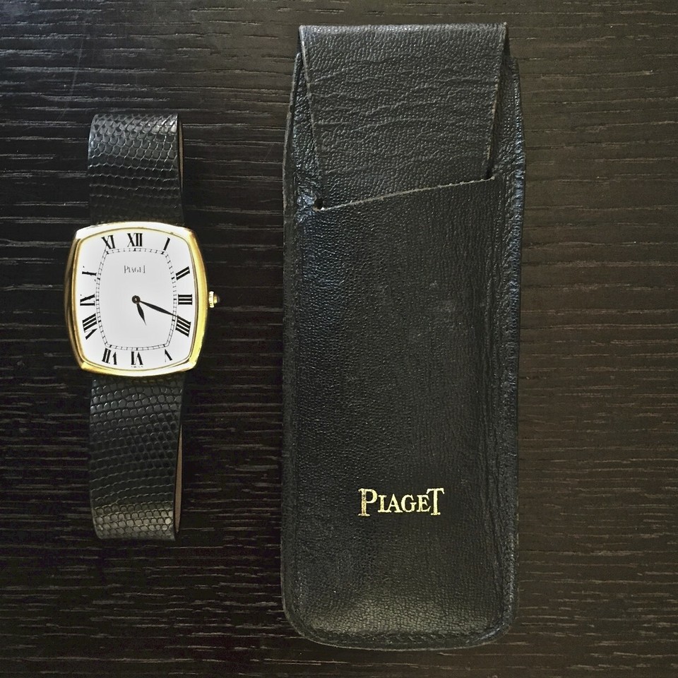 Authentic Vintage Piaget Men's Classic Ultra-Thin Watch 18K Gold Model ...