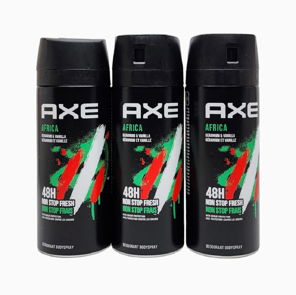 3 Pack, Axe Deodorant Body Spray Africa 150ml - Free Shipping | eBay