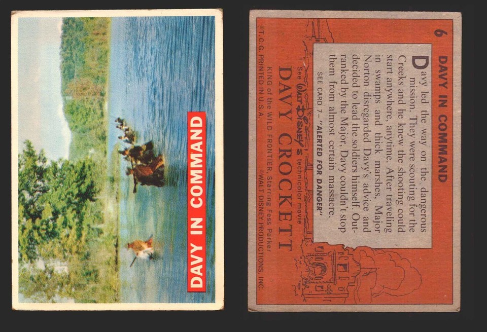 Davy Crockett Series 1 1956 Walt Disney Topps Vintage Trading Cards You ...