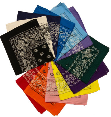 Kaiser Paisley Bandanas - 1, 3, 6, 12 pieces (21 inch x 21 inch) | eBay