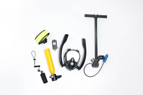 Snorkel Scuba Diving Kit Full Face Snorkel Mask Air Oxygen Tank Set USA ...