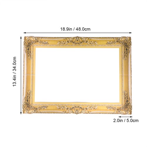 2 Pcs Frame Photo Party Props Holiday Selfie for Wedding Golden Picture ...