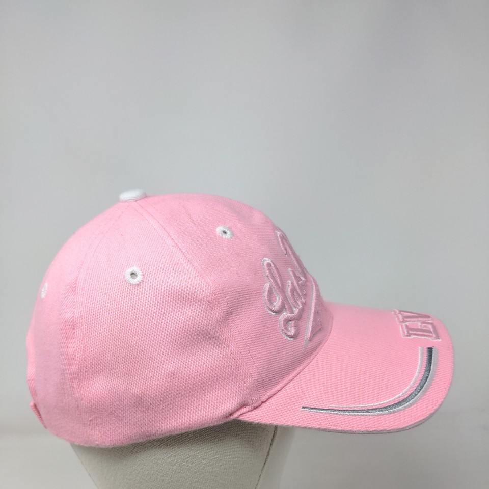 Las Vegas LV Strapback Hat Pink One Size Adjustable Embroidered 6 Panel ...