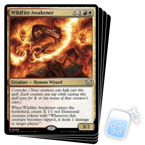 WILDFIRE AWAKENER X4 March Of The Machine: Commander Magic MTG MINT ...