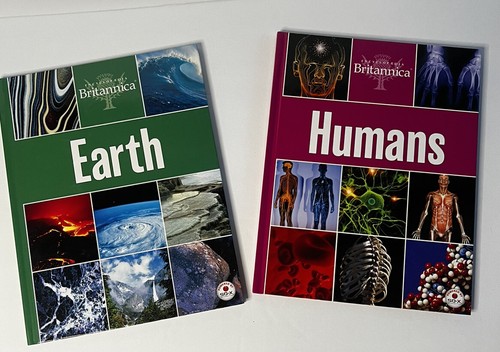 Lot of 2 Interactive Kids Science Books Encyclopedia Britannica Humans ...