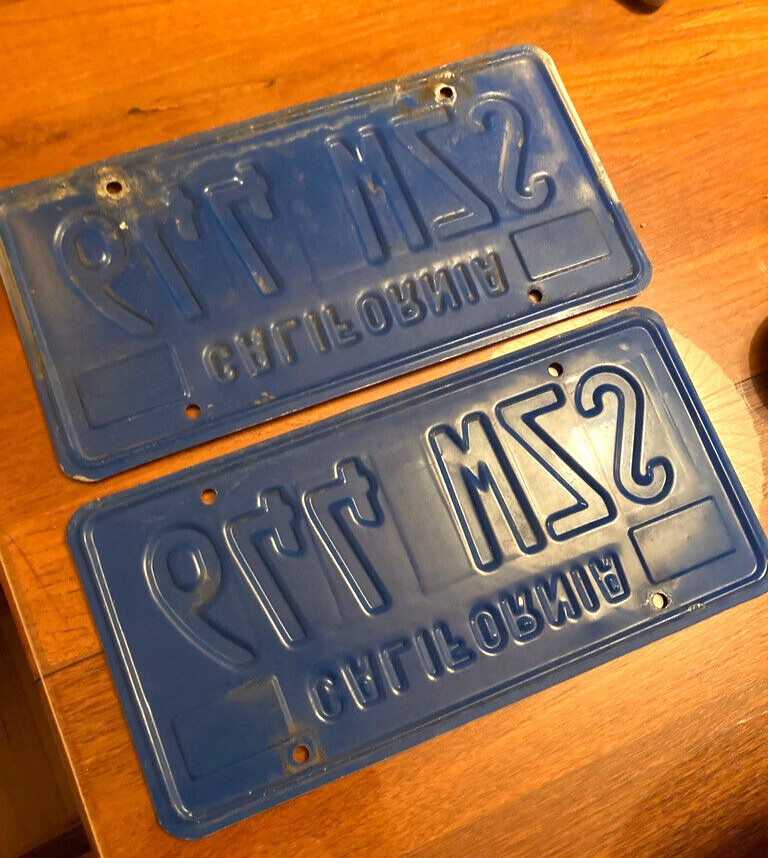 VTG 1970-1980 California Blue License Plates 71 72 73 74 75 76 77 78 79 ...