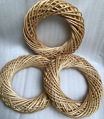 3 Rattan Garland Wreath Wicker Ring DIY Wedding Xmas Craft Home Decor 9 ...
