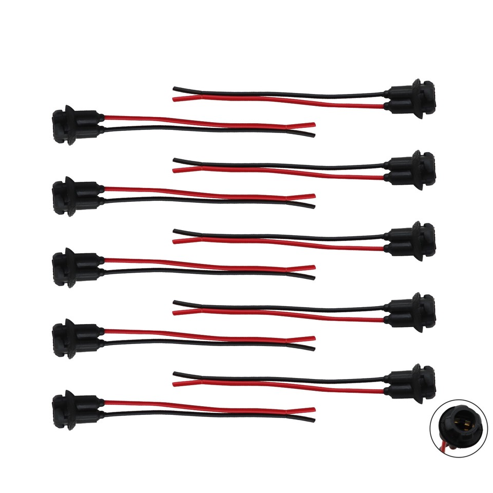 10X W5W T10 194 168 Car Socket Extension LED Wedge Light Bulbs ...