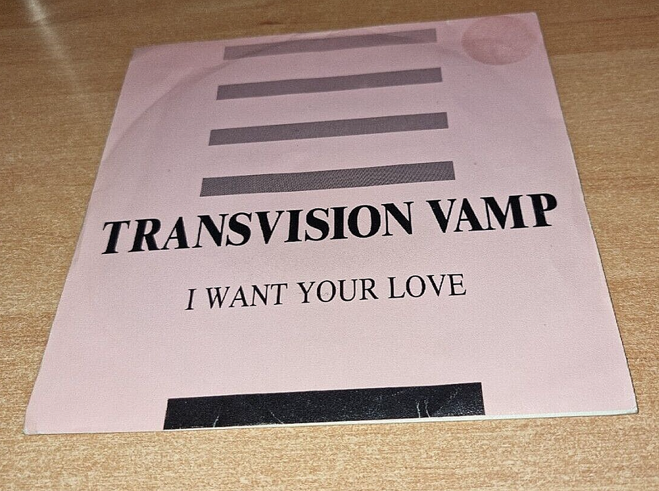 TRANSVISION VAMP I want your love 7" SPAIN PROMO SINGLE VINYL UNIQUE ...