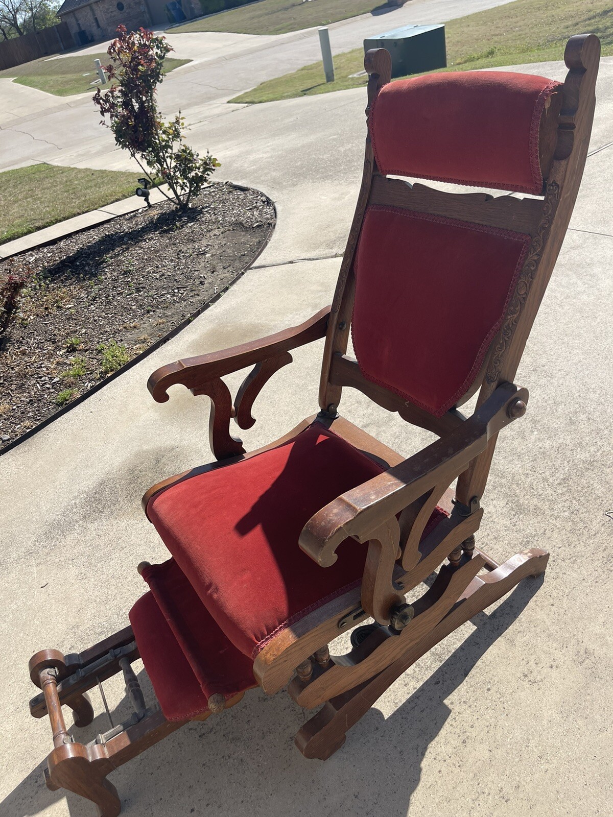 VICTORIAN PLATFORM ROCKER WITH FOOT REST. Rare | eBay