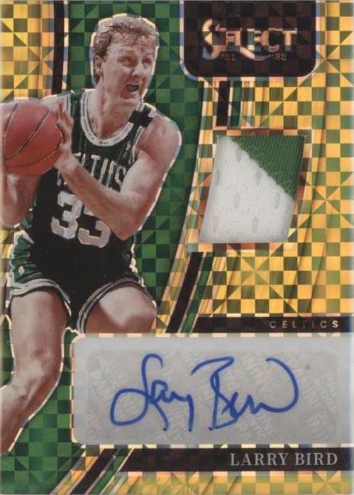 2021-22 Panini Select - Autographed Memorabilia Larry Bird #AM-LBD Gold ...