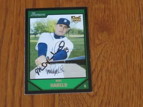 Mike Rabelo Autographed Hand Signed Card Bowman Detroit Tigers | eBay