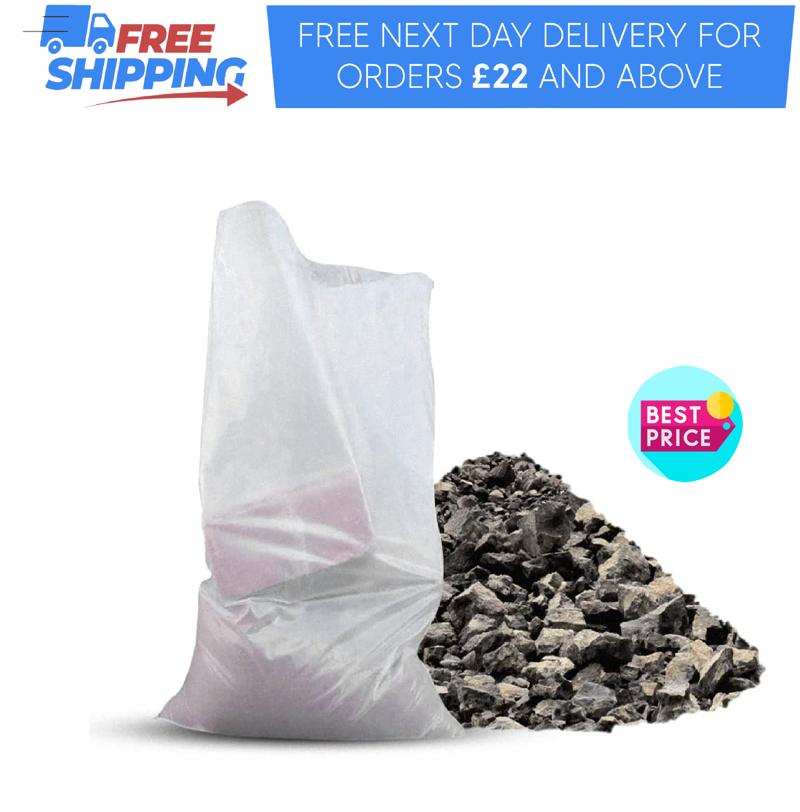 Heavy Duty Rubble Sacks Clear Builders Bags 200 - 500 Gauge ...