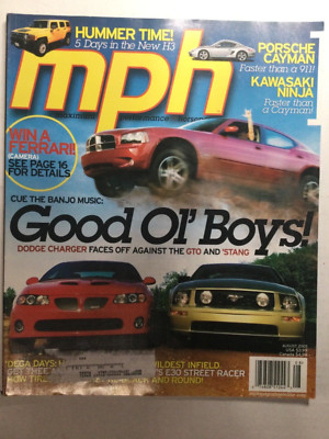 MPH Magazine August 2005 GTO Charger Mustang X Runner Hummer H3 Cayman ...