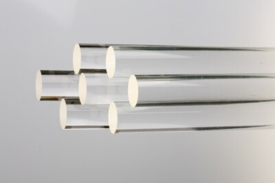 CLEAR ACRYLIC PERSPEX ROUND ROD CIRCULAR BAR 2MM TO 50MM DIAMETER 245MM ...