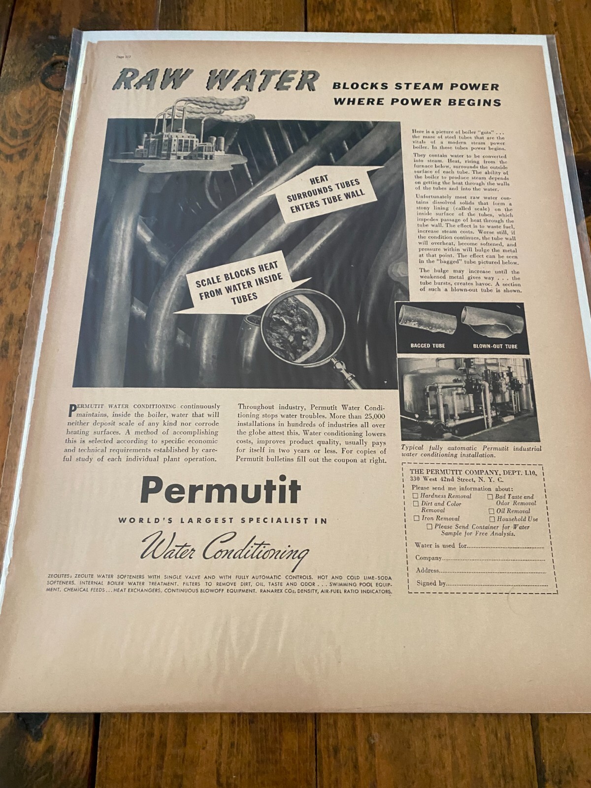 Vintage 1937 Permutit Water Conditioning Company ad | eBay