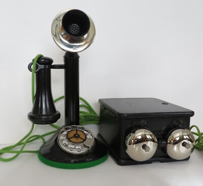 Antique telephone Automatic Electric candlestick with Strowger ringer ...