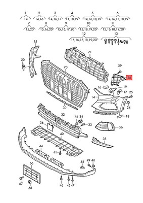 Genuine AUDI Q3 F3B F3N Closing Element Left 83A807095 | eBay