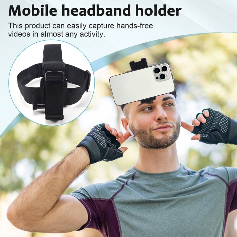 Universal Head Strap Mount Headband Holder with Mobile Phone Clip ...