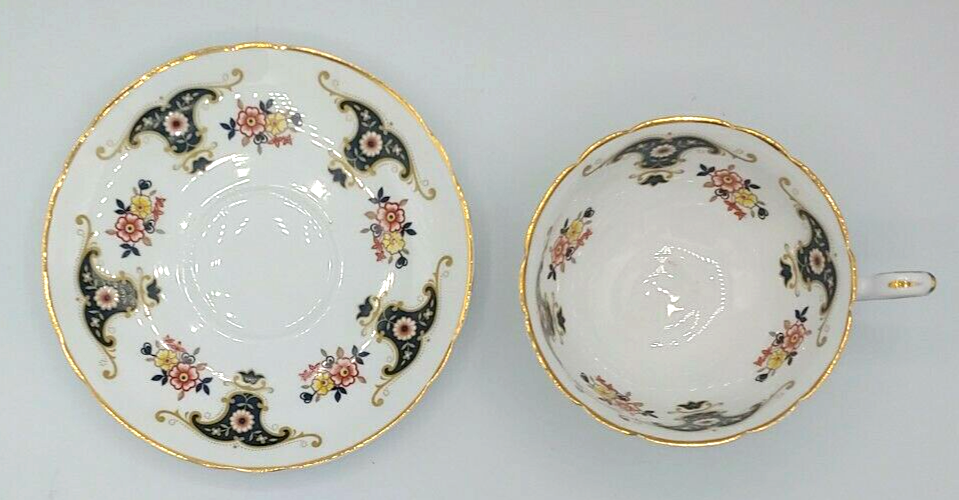 Royal Stafford Bone China Balmoral Tea Cup & Saucer Unique Inside Out ...