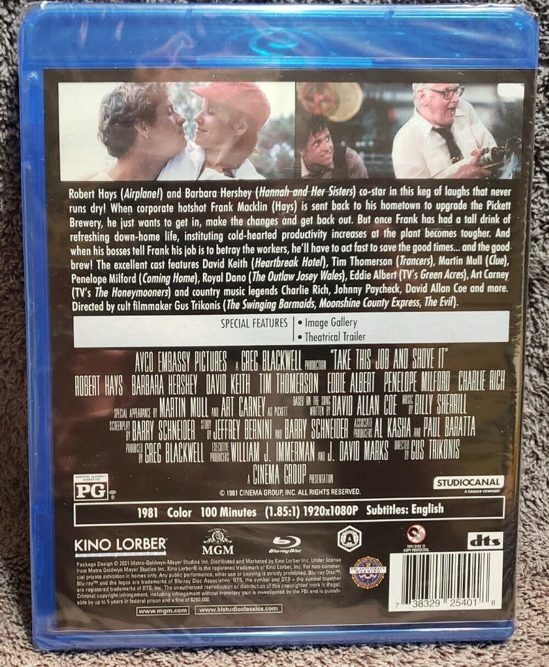 BLU-RAY Take this Job and Shove It (1981) NEW Robert Hayes 738329254018 ...